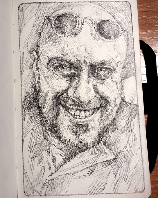 Maceman portrait – Sketchbook drawing - Figure Drawing by Dimitar ...